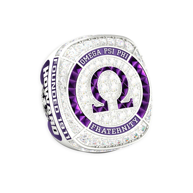 Omega Psi Phi Membership Ring - Omega Champ Style Ring w/ Omega (X4382)